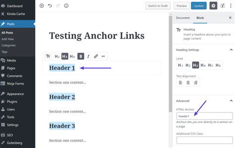 How To Create Anchor Links In WordPress Easy Methods