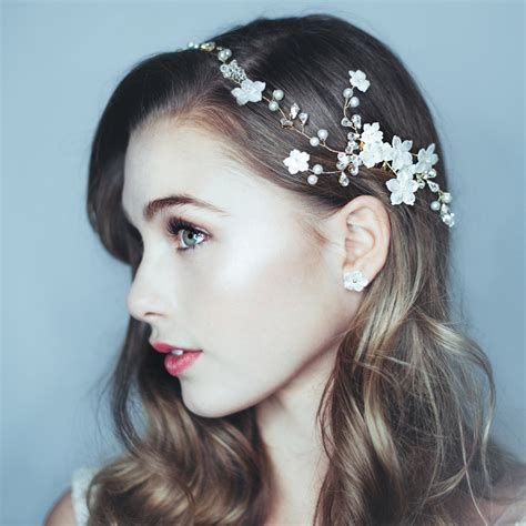 Crystal And Pearl Wedding Hair Comb Crystal And Pearl Bridal Hair Comb Mother Of Pearl And