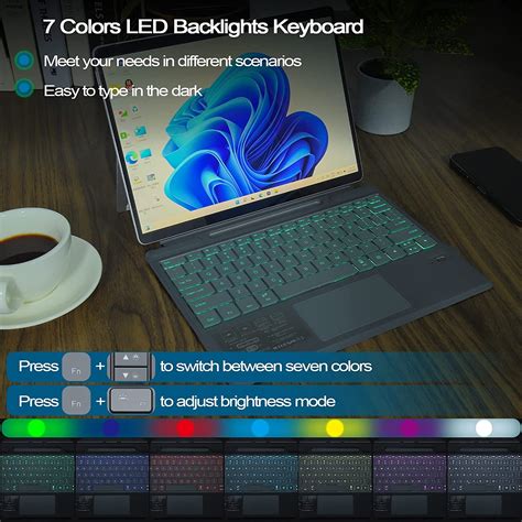 Qulose Surface Pro X 8 9 Aydınlatmalı Klavye 85023