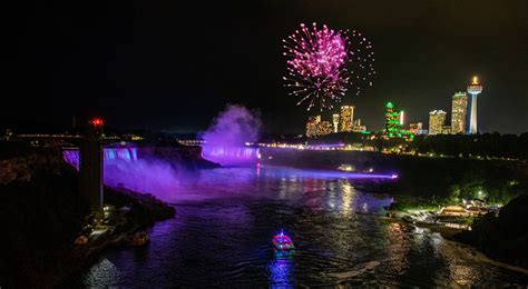 Niagara Falls Fireworks City Fourth Of July Independence Day In