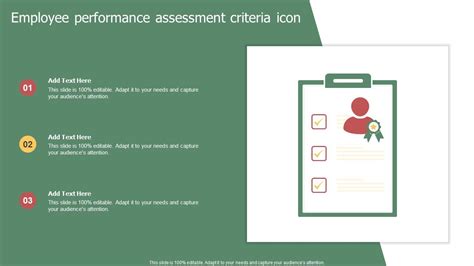 Employee Performance Assessment Criteria Icon Ppt Sample