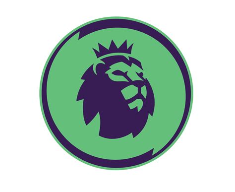 Logotipo De Símbolo De La Liga Principal Diseño Púrpura Y Verde Vector De Fútbol De Inglaterra