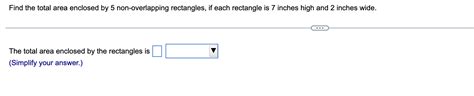 solved find the total area enclosed by 5 non overlapping