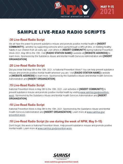 Npw Sample Radio Scripts Pdf