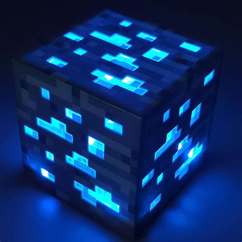 Minecraft Torch Led Night Lights Blue Miners Lamp Night Light Minecraft Minecraft Light