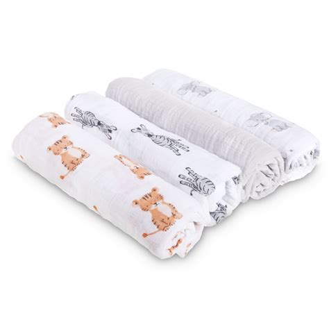 Aden Anais Essentials Cotton Muslin Swaddle Blanket Safari Babes