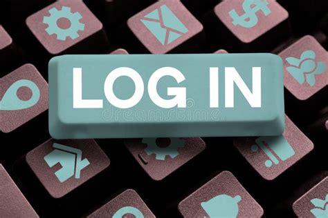 Handwriting Text Log In Concept Meaning Go Through The Procedures To Begin Use Of A Computer Or