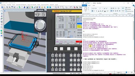 Programação Cnc Parametrizada Comando Fanuc Fresar Contorno Com Raios