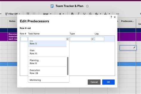 Linking Tasks Within A Project Sheet Smartsheet Community
