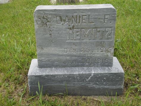 Daniel Fred Nemitz 1915 1916 Find A Grave Memorial