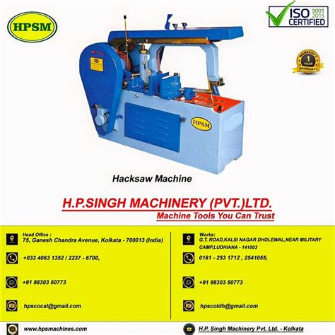 Hydraulic Power Hacksaw Machine Power Hacksaw Machine Manufacturer