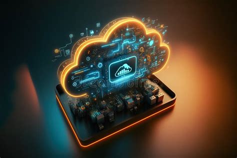 Abstract Cloud Computing Technology Concept Cloud Computing Data Center Server Rack