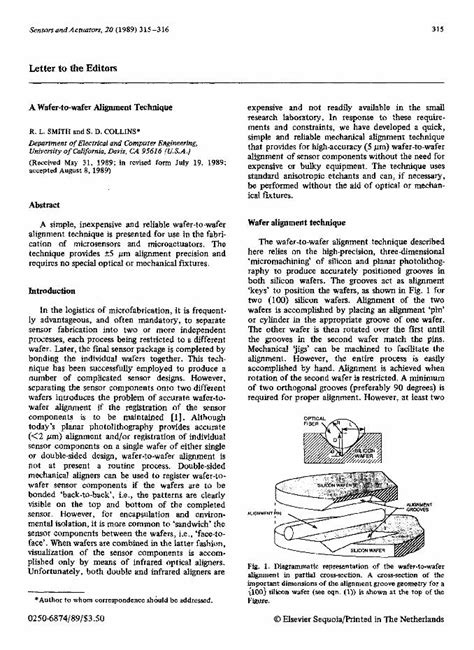 Pdf A Wafer To Wafer Alignment Technique Dokumentips