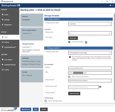 Using Backupassist Er With Windows And Minio