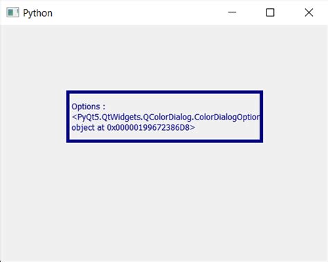 pyqt5 qcolordialog 获取颜色对话框选项 码农参考