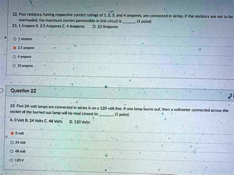 Solved Four Resistors Having Respective Current Ratings Of 1 2 3 And 4 Amperes Are Connected