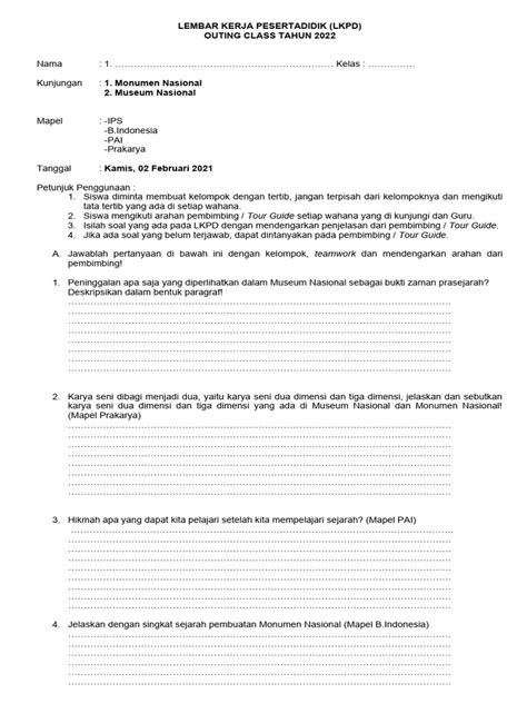Lkpd Outing Class Pdf