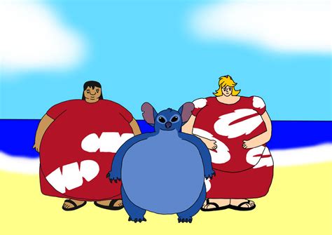 Fat Lilo Stitch And Robyn Starling By Blairscartoons On Deviantart