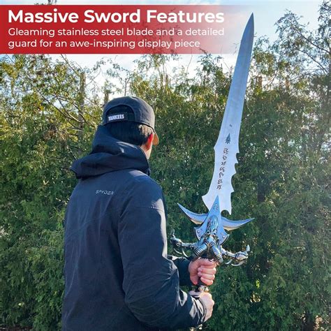 Wow Frostmourne Lich King Arthas Sword Stainless Steel Prop Replica For
