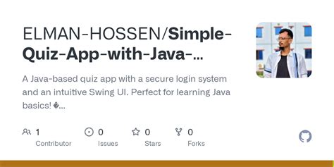 Github Elman Hossensimple Quiz App With Java Swing Ui And Login