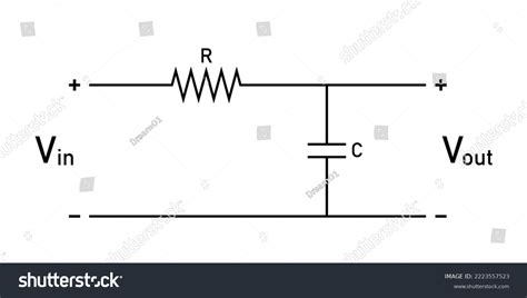 Simple Low Pass Filter Circuit Diagram Royalty Free Stock Vector Avopix