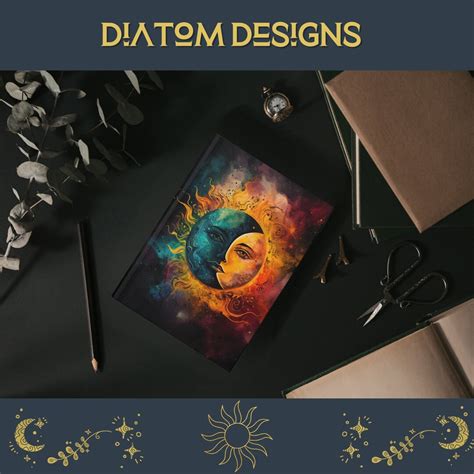 The Sun And The Moon Rainbow Galaxy Design Hardcover Journal Matte