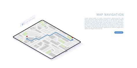 Mobile Navigation Application In Isometric Vector Illustration 2723999