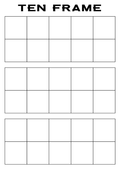 Two Blank Ten Frames
