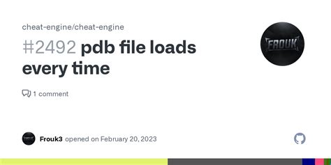 pdb file loads every time · issue 2492 · cheat engine cheat engine