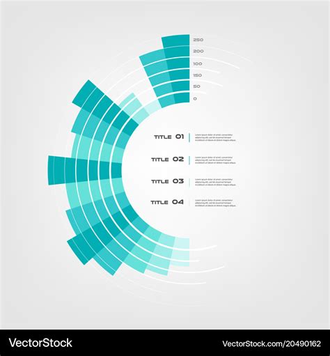 Sunburst Chart Color Infographics Step By Step In Vector Image
