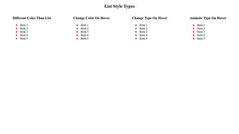 Codepen Custom List Style Types