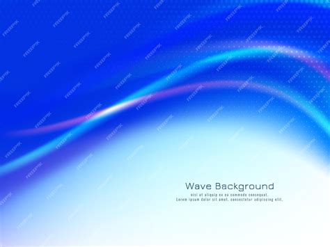 Free Vector Abstract Decorative Blue Color Wave Design Background