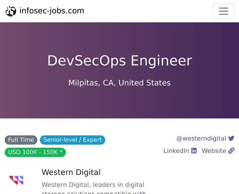 Hiring Devsecops Engineer In Milpitas Ca United States Rinfosecjobs