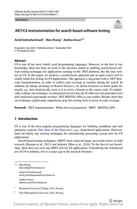 Pdf Netc Instrumentation For Search Based Software Testing