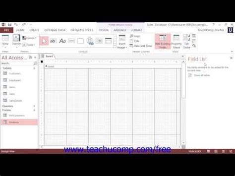 Learn How To Create A Form In Design View In Microsoft Access At TeachUcomp Com Get The