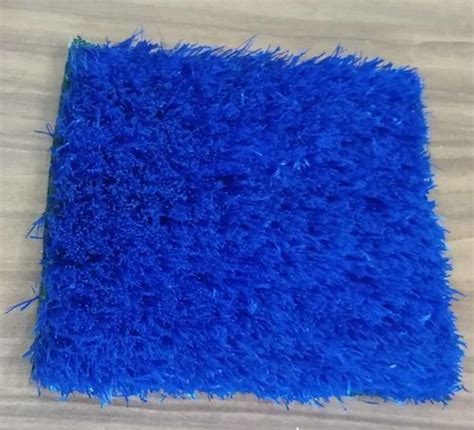 Pp Blue Plain Artificial Grass Mat For Residential Mat Size 20 X 20