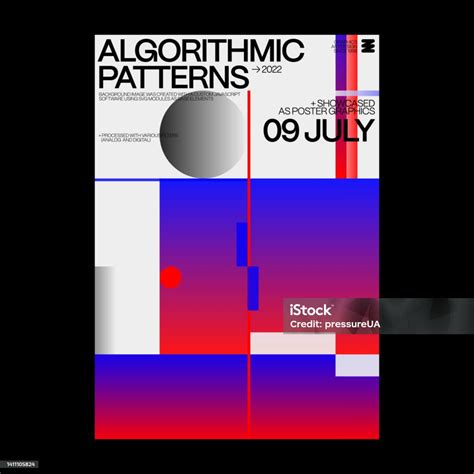 추상 테크노 레이브 포스터 그래픽 디자인 헬베티카 타이포그래피 미학과 기하학적 패턴 추상적인에 대한 스톡 벡터 아트 및 기타 이미지 추상적인 기하 도형 초현대적