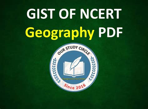 Gist Of NCERT Geography PDF Free Download UPSC IAS