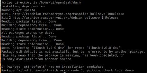 Debian Bullseye Will Not Run Installsh · Issue 105 · Opendshdash