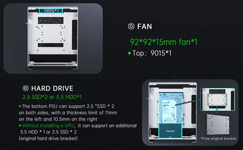 ZZEW A P Mini ITX PC Case Mini ITX Micro ITX Computer Case Requires U FLEX PSU Silver Full