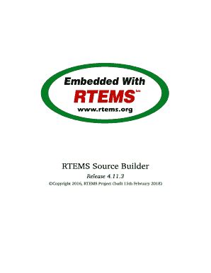 Fillable Online Docs Rtems RTEMS Source Builder Fax Email Print PdfFiller