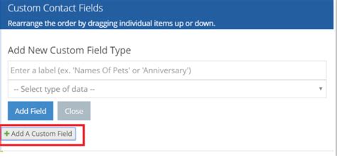 create custom contact fields liondesk