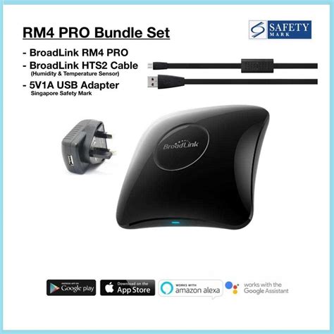 Broadlink Rm4 Pro And Hts2 Bundle Set Singapore Safety Mark Adapter