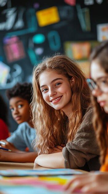 Quotcheerful Classroom Environment With Diverse Studentsquot Premium