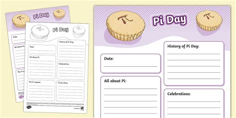 Pi Day Fact File Template Teacher Made Twinkl