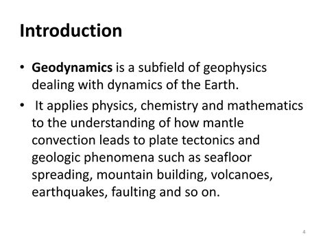 Introduction To Geodynamics Pptx