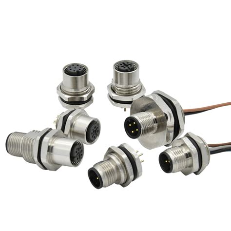 IP M Connector Pin Waterproof A B D S Code Male Female Metal Aviation Wall Panel Mount