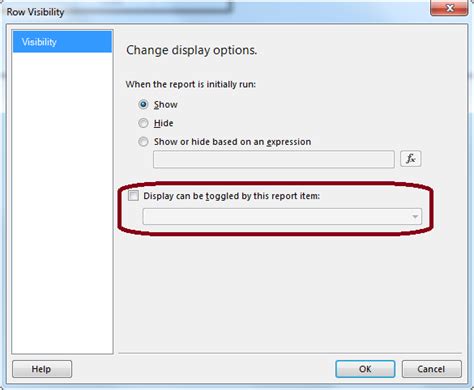 Reporting Services Ssrs 2008 Toggle Visibility Of Rows Based On Data