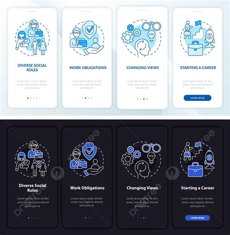 Commencing Your Career Through Mobile Onboarding App Page Display Vector Idea Guide Banner