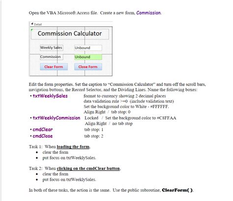 Open The VBA Microsoft Access File Create A New Chegg Com